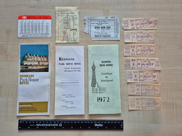 VINTAGE - HOTEL Leaflets + Train Timetable + Tram/Bus Tickets ...