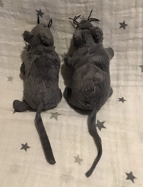 IKEA GOSIG MUS Mouse Grey Small Plush Soft Toy 11cm Blankie Comforter X ...