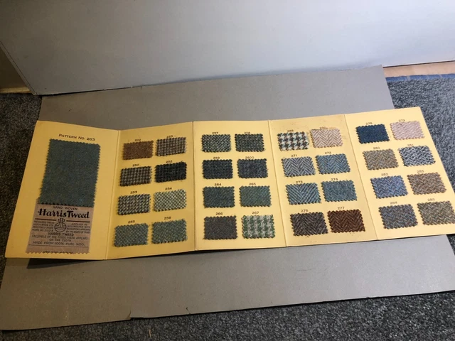 VINTAGE HARRIS TWEEDS sample card by Buckley & Sons Ltd £2.99 - PicClick UK