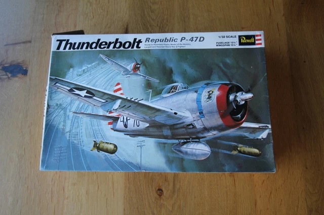 REVELL THUNDERBOLT REPUBLIC P-47D 1/32 Scale Model Plane, H-296, New ...