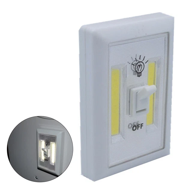 WIRELESS COB LED Light Switch for Wardrobes and Cupboards No Wires No ...