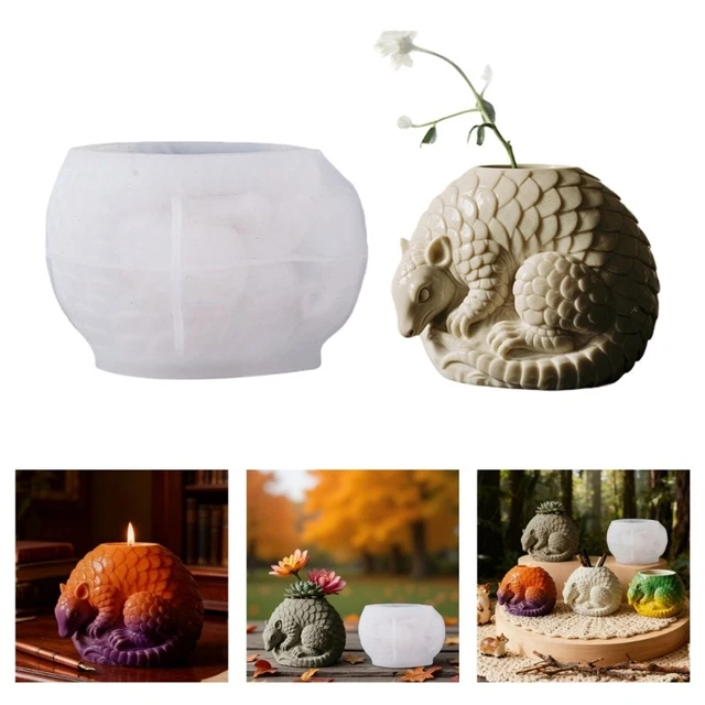 SILICONE PANGOLIN MOLD For Handmade Resin Cement Planter And Decorative ...