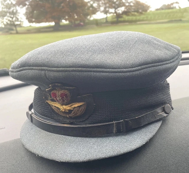 RARE VINTAGE BRITISH RAF Officers Hat Cap “Flt Lt Corkett” see desc £ ...