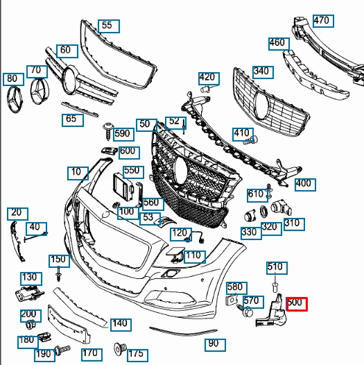 MB CLS C218 Front Bumper Right Inner Lower Reinforcement A2188850316 ...