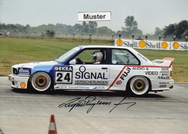 AUTOGRAMM AUF FOTO 13x18 cm DTM 1990 Prinz Leopold von Bayern - BMW M3 ...
