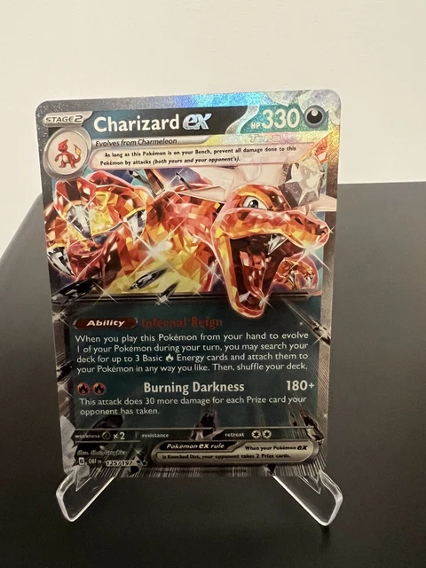 POKEMON OBSIDIAN FLAMES Tera Charizard EX Double Rare 125/197 NM/M $34. ...