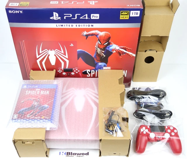 PS4 MARVELS SPIDER Man Limited Edition Pro 1TB Box PlayStation 4 BOX ...