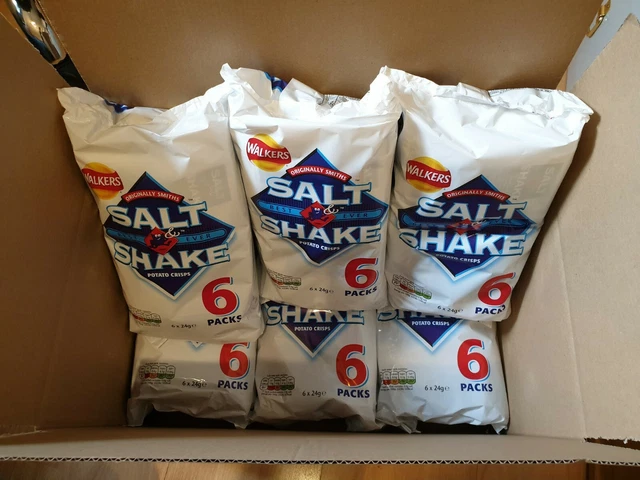 36 BAGS WALKERS Salt N Shake Crisps - Quick Postage - Smith's - 24g in ...