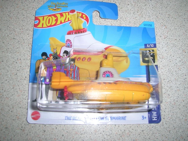 CARTA CORTA HOT Wheels Screen Time 2023 The Beatles Gialla Submarine ...
