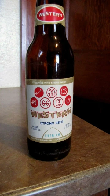 VINTAGE WESTERN CATTLE Brands Labeled Beer Bottle Cold Spring Brewery ...