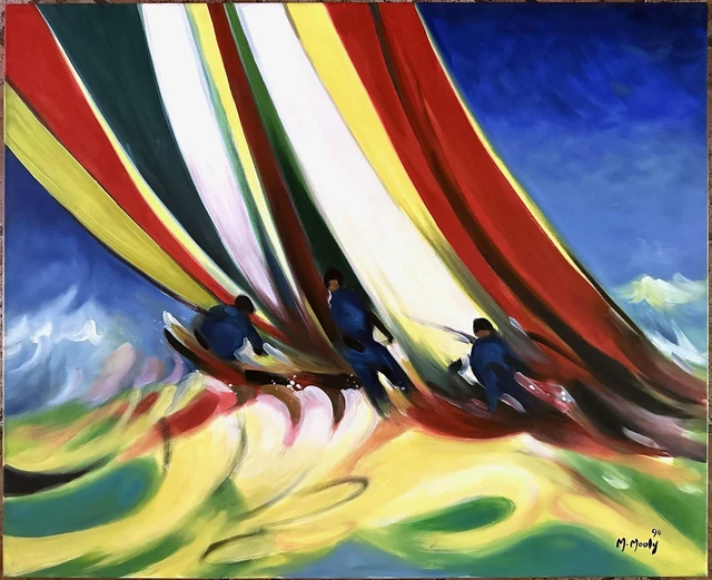 EXTRAORDINARY MARCEL MOULY ORIGINAL OIL PAINTING "Mer Rude" Artist ...