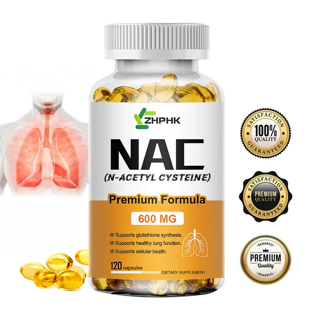 N-ACETYL L-CYSTEINE NAC 120 Capsules 600mg - High strength Glutathione precursor £11.00 ...
