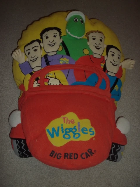 THE ORIGINAL WIGGLES Big Red Car Plush 3D Pillow Greg Jeff Anthony ...