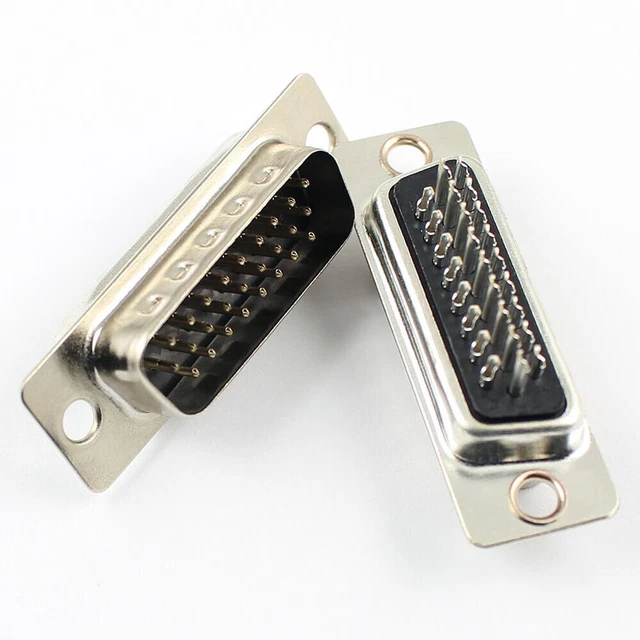1PCS HD D-SUB 26 Pin Male Solder Type Adapter Connector 3 Rows Adapter ...