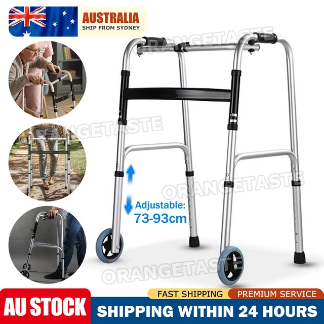 FOLDING WALKING AID Frame Medical Height Adjustable Lightweight ...