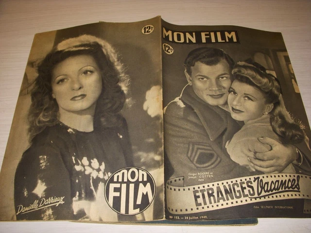 CINEMA MON FILM 152 20.07.1949 Ginger ROGERS ETRANGES VACANCES Maurice ...
