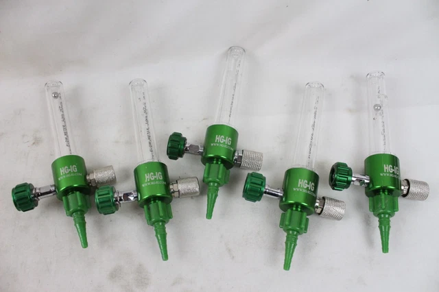 5 AMICO HG-IG Oxygen Flowmeter 50 PSI 20° Pressure Compensated 15 Lpm ...