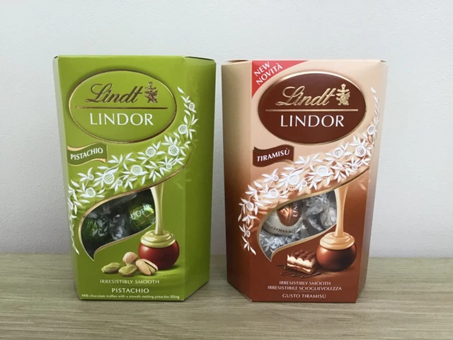 LINDT LINDOR 200G Box Pistachio & Tiramisu Milk Chocolate Truffles £19. ...