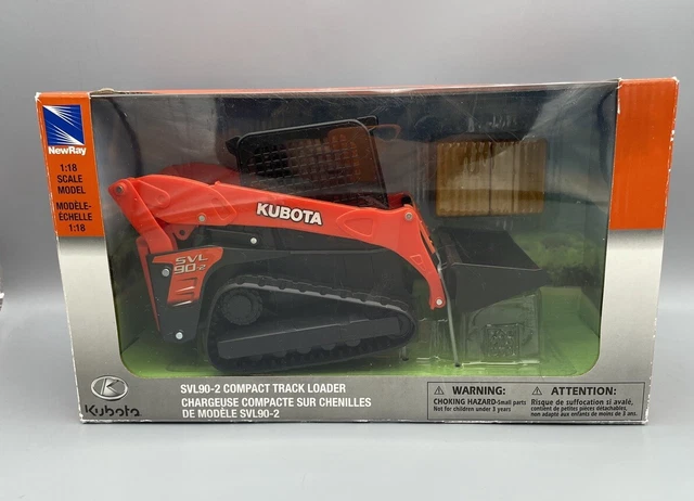NEW-RAY KUBOTA SVL90-2 1/18° Scale Model Compact Track Loader ...