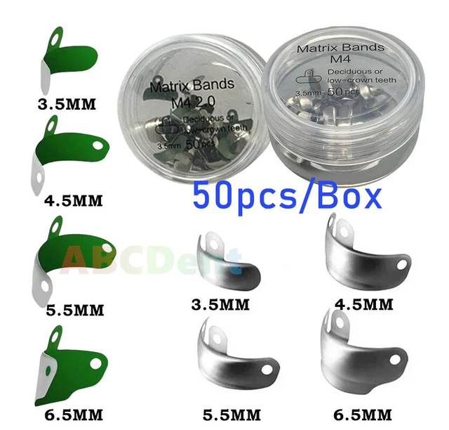 DENTAL METAL MATRIX Bands Non-Stick Coating Sectional Contoured ...