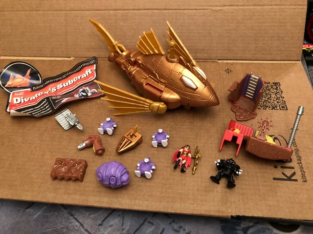 POWER RANGERS TURBO Divatox Submarine Polly pocket play set all figures ...