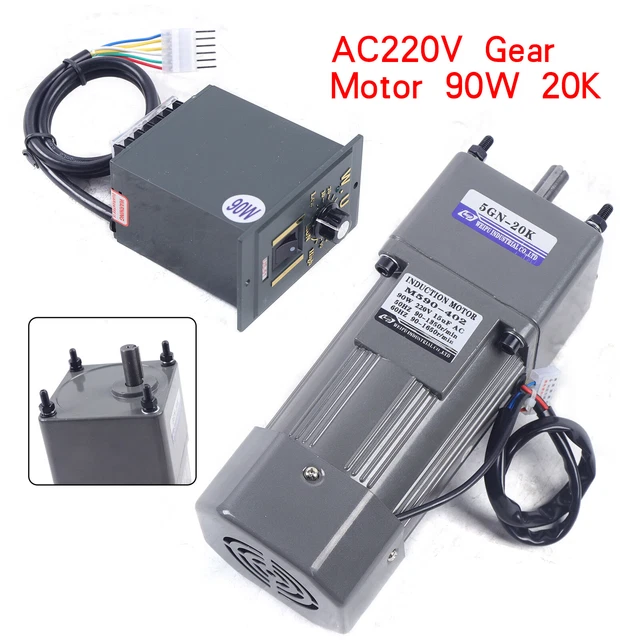 90W GEAR MOTOR Elektromotor 20K Getriebemotor Einphasen mit ...