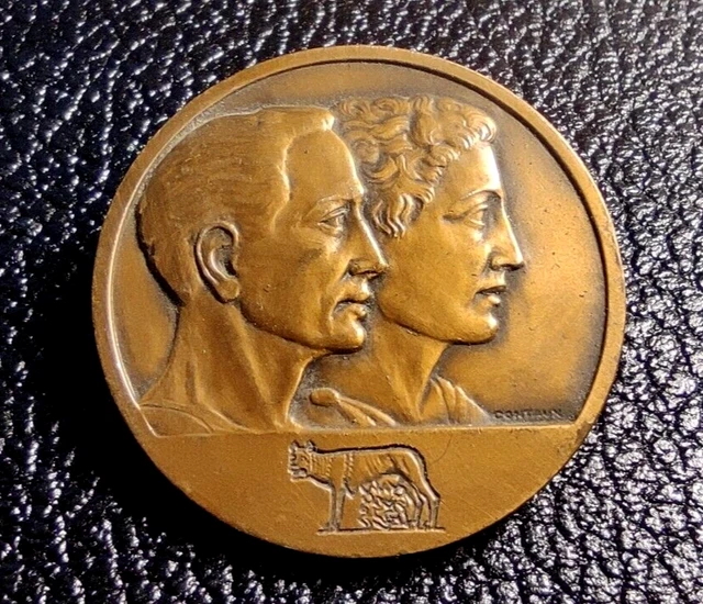 BELLE MÉDAILLE EN bronze nominative de 1978 signée Contaux EUR 20,00 - PicClick FR