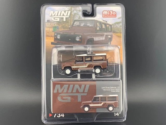 MINI GT LAND Rover Defender 110 County Station Wagon 1985 #734 1/64 £12 ...