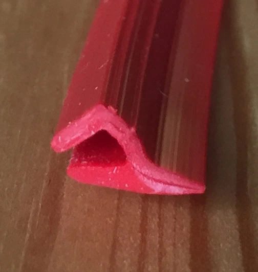 60 M UNDERLAY profile, rubber profile, edge rubber, groin filler, red ...