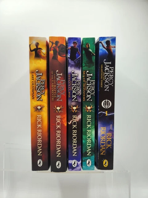 PERCY JACKSON COMPLETE Set Of 5 Books by Rick Riordan Lightning Thief ...