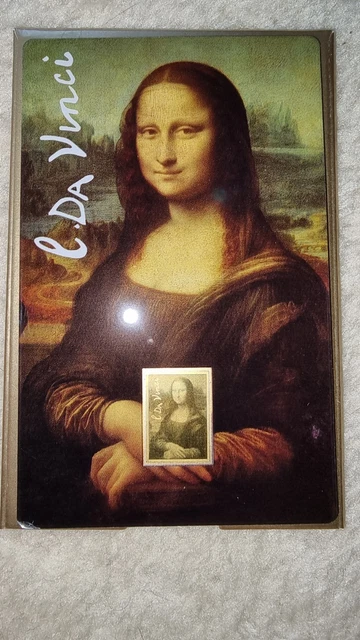 1 GOLD LEONARDO Da Vinci Mona Lisa Münze Coincard, Auflage 50.000, neu ...
