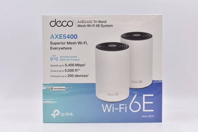 TP-LINK DECO XE75 AXE5400 Tri-Band WiFi 6E Mesh System 2 Pack £184.33 ...