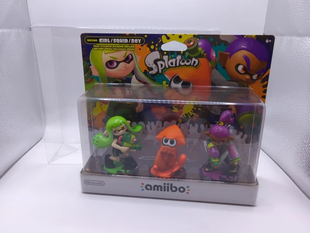 SPLATOON ALTERNATE COLOR Inkling Girl/Squid/Boy Amiibo Orange 3 pack ...