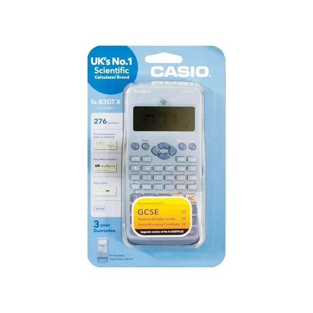 CASIO FX-83GTX GCSE Scientific Calculator Blue - GCSE & HIGHER GRADE £ ...