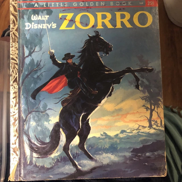WALT DISNEY’S ZORRO Vintage Little Golden Book -1958 $0.99 - PicClick