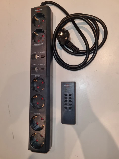 BRENNSTUHL RCR EL1 3726 Schaltbare Steckerleiste + Fernbedienung EUR 25 ...