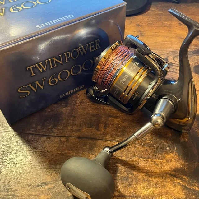 SHIMANO TWIN POWER SW6000HG Spinning Reel, Used, PE2 Line, No Customs Fees US $551.28 - PicClick CA