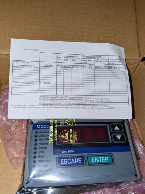 CARRIER HK50AA063 PROGRAMMED Display Module HVAC Chiller Control ...