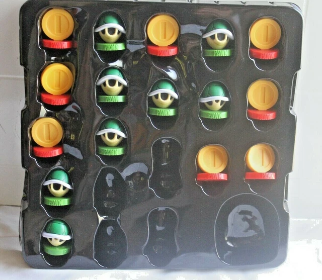 NINTENDO MARIO BROS Chess Pieces 8 Koopa Shell ~ 8 Coin Token Pawn ...