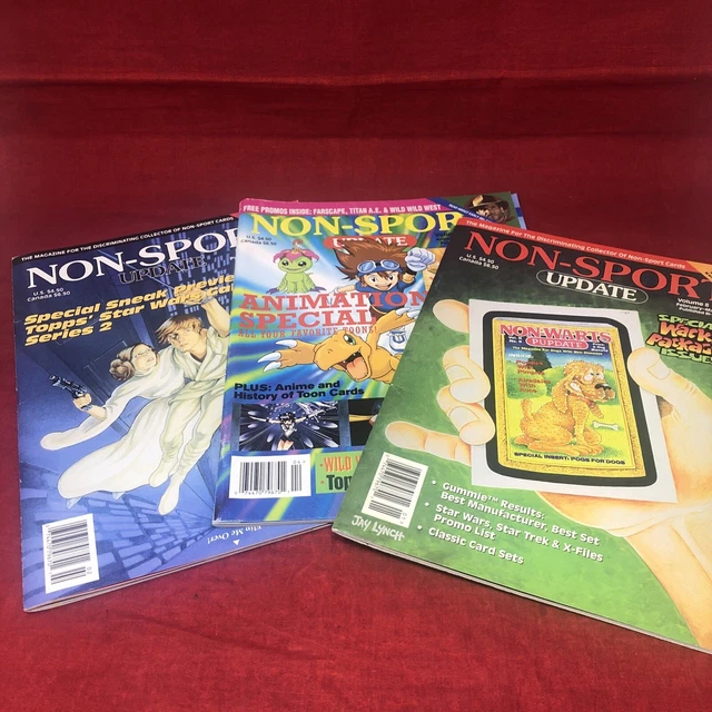 3 NON-SPORT UPDATE Magazine Star Wars Anime Pokemon Wacky Pack Trading ...