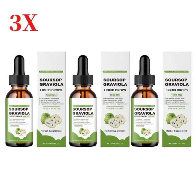PURE~ORGANIC SOURSOP EXTRACT, Tindedly Soursop Graviola Liquid Drops ...