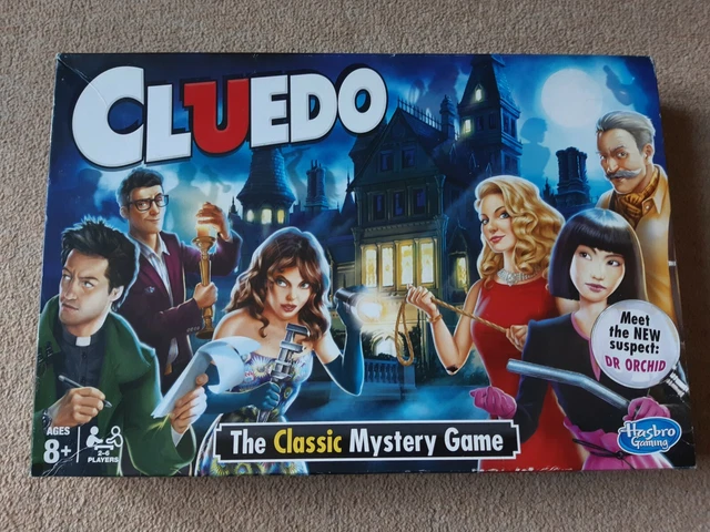 CLUEDO MYSTERY MURDER gioco da tavolo famiglia Dr Orchid Hasbro 2015 ...