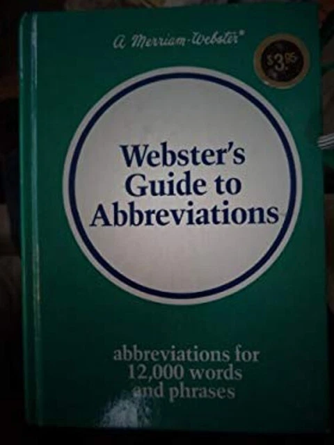 GUIDE TO ABBREVIATIONS Tapa Dura Inc. Staff Merriam-Webster EUR 5,73 ...