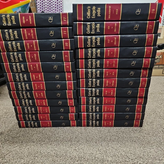 1962 COLLIER'S ENCYCLOPEDIA Complete Set Volumes 1-24 £129.99 - PicClick UK