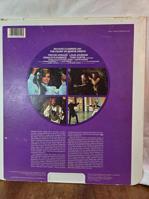 THE COUNT OF Monte-Cristo CED 1981 VideoDisc Vintage £8.70 - PicClick UK