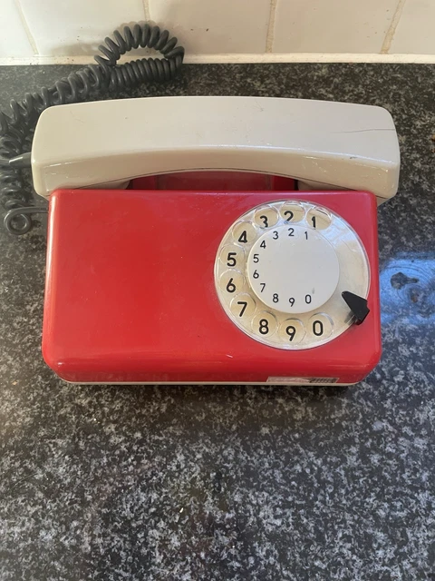 VINTAGE ROTARY DIAL Telephone - has Small Crack £10.80 - PicClick UK