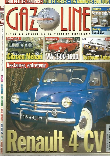 GAZOLINE N°32 RENAULT 4Cv / Citroen Mehari / Vw 1500-1600 / Sunbeam ...