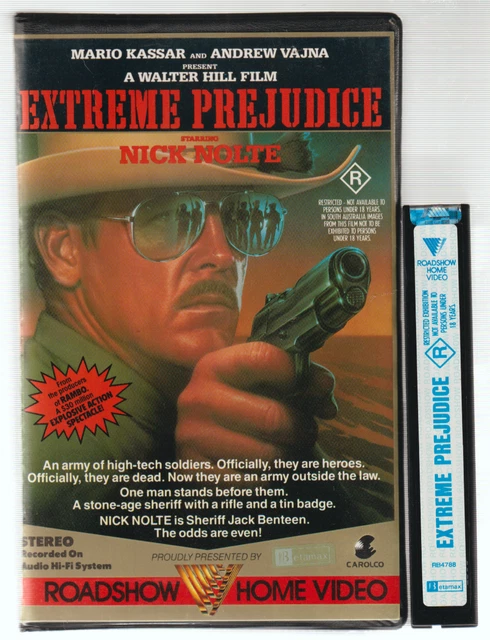 RARE BETA VIDEO Tape EXTREME PREJUDICE Clamshell Ex-Rental Betamax Roadshow Home $5.00 - PicClick AU