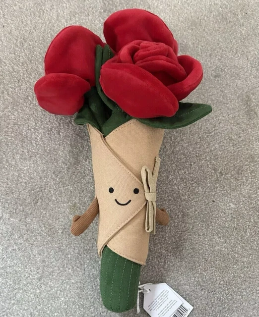 JELLYCAT AMUSEABLE ROSE Bouquet soft toy 30cm- free shipping new £30.73 ...