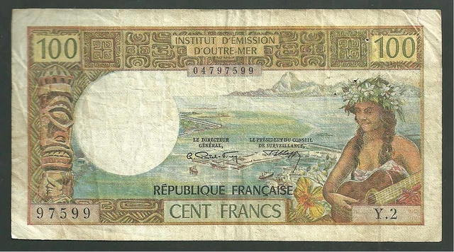 NEW CALEDONIA 100 Cent Francs ND 1971-1973 Pick #63 World Banknote ...